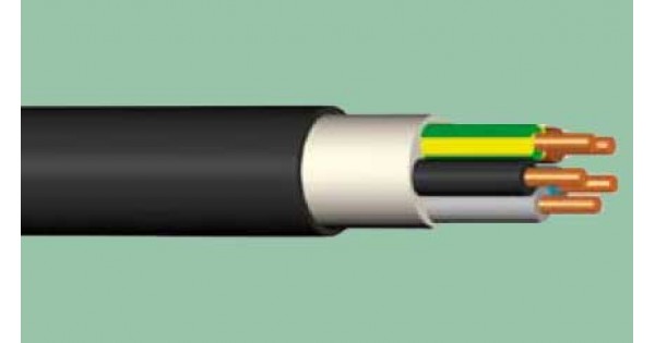 5x 1.5 CYKY kabelis 750V juodas(100m)